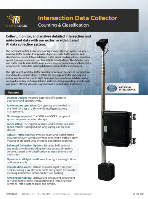 Convert Traffic Flow into Traffic Data - Integrated Camera System